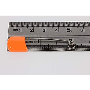 AnMiao Star 2 Inch Long 50 Pcs Plastic Head Safety Pin Safety Locking Baby Cloth Diaper Nappy Pins (8 Colors)