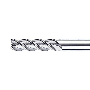 SpeTool 1/8 End Mills for Aluminum 3 Flutes CNC Spiral Router Bits for Aluminum Cut Non-Ferrous Metal Upcut 1.5 inches Long 5 Pieces