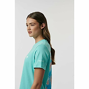 McLaren F1 Women's Miami Palm Graphic T-Shirt Aqua Sky