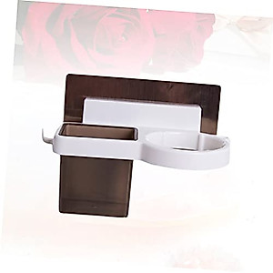 Cabilock Shelf Bracket 2pcs Accessories Hair Wall Styling Mount Bathroom Washroomwhite Free Product for Organizer Holder Tool Shelf Care Stand Bath Dryer Punch Supplies Mounted Storage Shelf Brackets