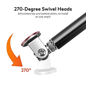 Front Splitter Support Rods Adjustable Splitter Strut Rods 8-11" Aluminum Front Bumper Splitter Rods Universal Spoiler Rods, Gold, Pack of 2