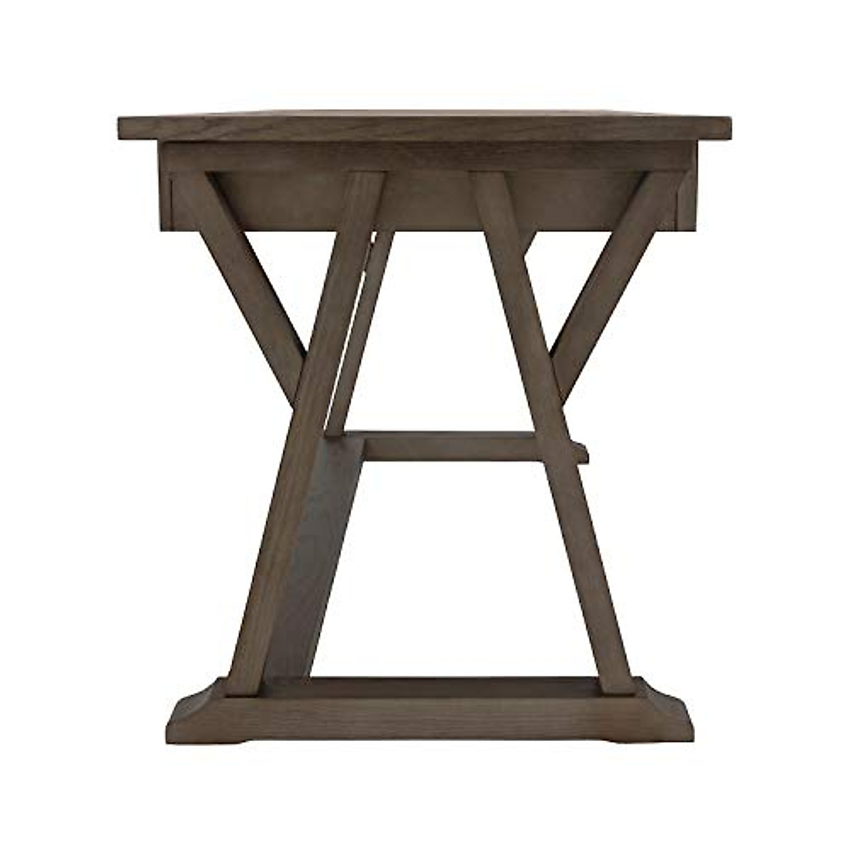 Signature Design by Ashley Luxenford Rustic Farmhouse 60" Home Office Desk with Drawers, Distressed Gray