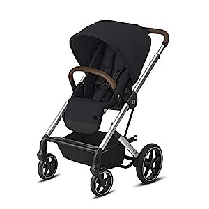 Cybex Balios S Lux Toddler and Baby Stroller with Reversible Seat, Unique One-Pull Harness, and Multiple Recline - Travel System Ready, with One Hand Fold, Deep Black
