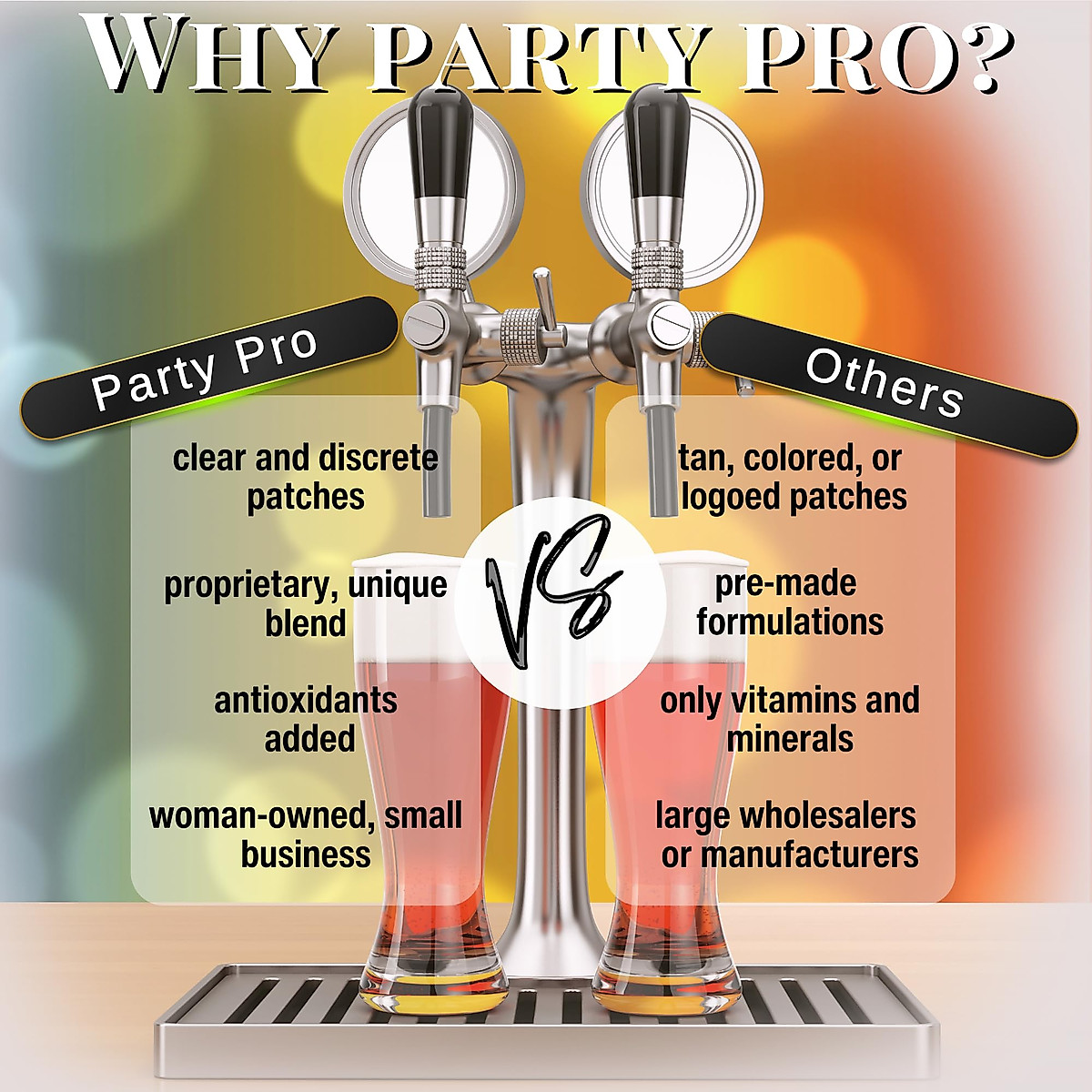 HANGOVER HACK Party Pro Party Flush Patch - Clear, Individual Party Smart Patches. Celebrate with Our Trusted Patch