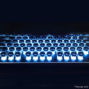 MOHALIKO PBT Keycaps, 104Pcs/Set Clear Backlight Keycaps Cover Replacement for Mechanical Keyboard for Mechanical Gaming Keyboard Yellow