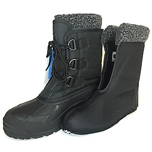 Labo Pro Men's Winter Snow Boots Shoes Waterproof Insulated Lace UP (D,M) BLACK107LB-7.5