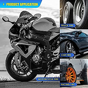 JINHILL Wheel & Tire Brush - 20" Long Handle Bristle Brush for Car Detailing & Hard to Reach Wheel Wells, Cleaning Scrub Brush for Dirty Tires & Releases Dirt and Road Grime