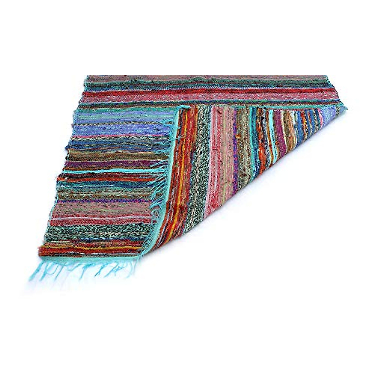 Handmade Braided Chindi Rug, Rag Rug, Area Rug, Carpet Rug, 3x5 Foot, 4x6 Foot, 5x7 Foot, Multi Color Rug (3x5 Ft (36x60 Inch))