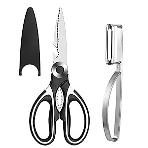 Kitchen Scissors Set ,SinYe Kitchen Scissors with Peeler