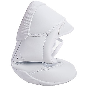 BAXINIER Youth Girls White Cheerleading Dancing Shoes Athletic Training Tennis Walking Breathable Competition Cheer Sneakers - White 13.5 Little Kid