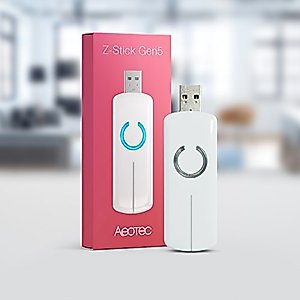 Aeotec Z-Stick Gen5 Z-Wave Hub Z-Wave Plus USB to Create Gateway (Ordinary White)