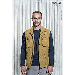 Bolle Safety 40301, Tryon Safety Glasses Platinum, Black/Blue Frame, Clear Lenses