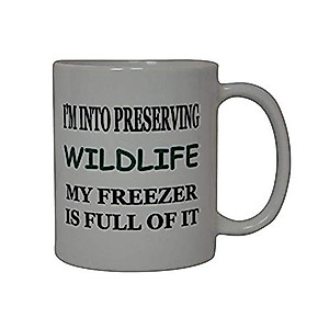 Funny Hunting Coffee Mug Preserving Wildlife Novelty Cup Great Gift For Men Hunter Fishing Hunting