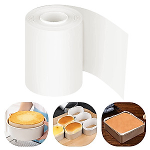 Baking Parchment Paper Side Liners - Baking Strips Roll for Round Cake Pans, Cheesecake Springform Pan, Non Stick Pan Lining Paper 3.15in x 164ft, Pre-cut Heat Resistant Kitchen Paper