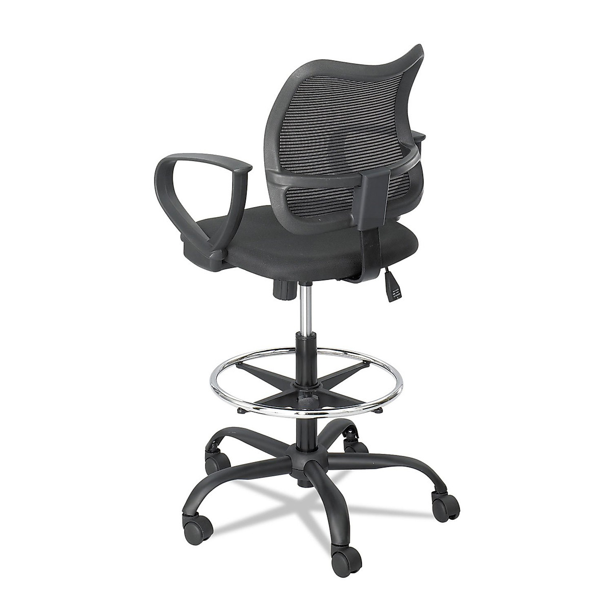Safco Products Vue Mesh Extended-Height Chair 3395BL, Ergonomic, Breathable Mesh Back, Black, mid-Back