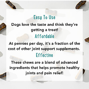 iHeartDogs Hip & Joint Hemp Supplement for Dogs - Advanced 8-in-1 Dog Joint Chews with Glucosamine, Chondroitin, Turmeric, Devil's Claw, Green Lipped Mussel, Hemp, Yucca, Boswellia & MSM 90 CT