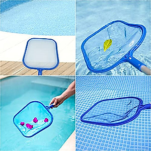 Hot Tub Cleaning Kit Accessories Contain Pool Net, Paddling Pool Brush and Scrubber Pad, with a Pair Gloves as a Gift, All in 1