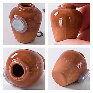 Kelendle 8Pcs Magnetic Mini Ceramic Glass Vase with Dropper Refrigerator Magnets Sticker Fridge Whiteboard Magnets for Home and Office Refrigerator Decoration