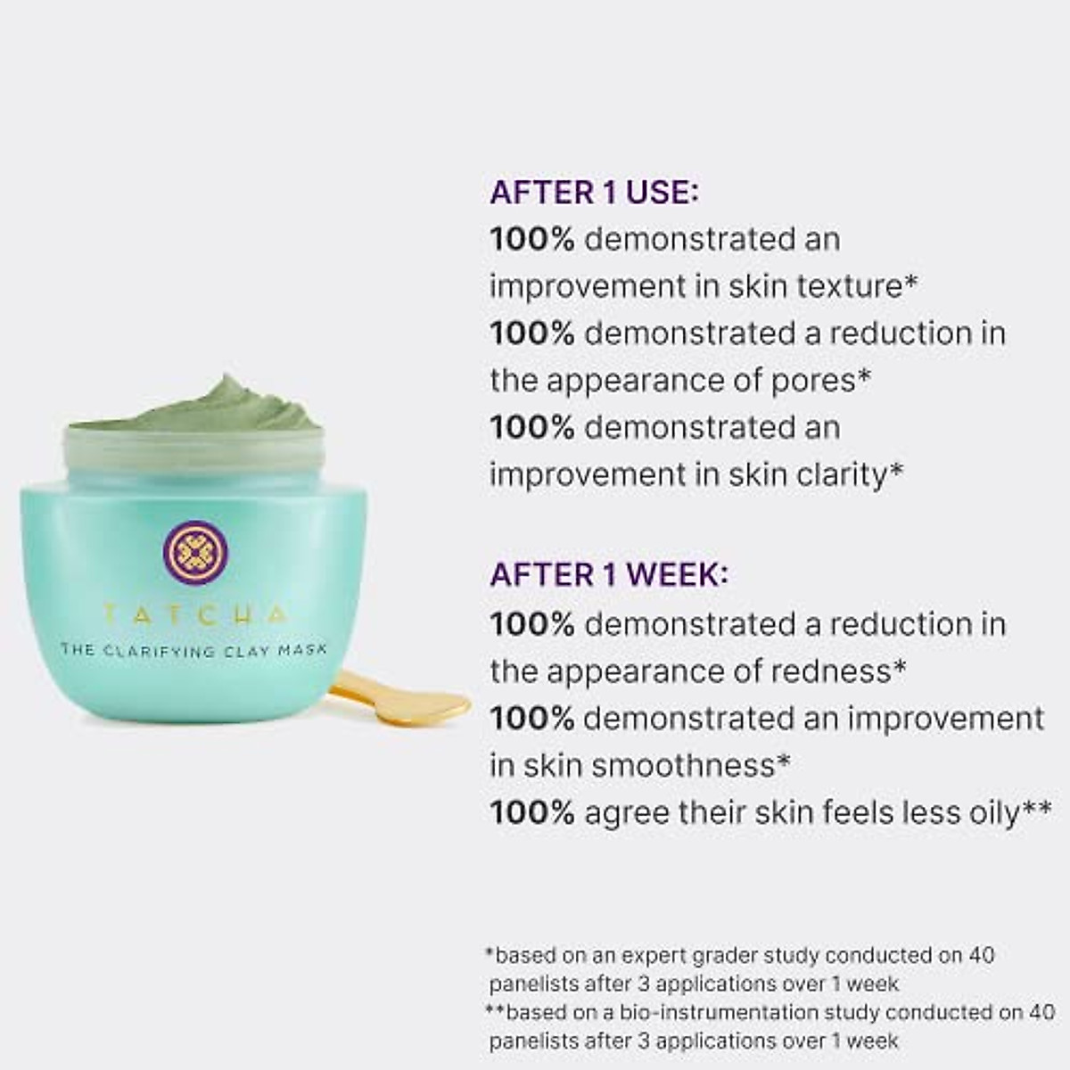TATCHA The Clarifying Clay Mask | Exfoliating Pore Treatment Creates a Warming Sensation To Open & Purify Pores | 1.7 oz