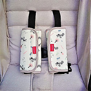 【angelette】Baby Carrier Reversible Sucking Pads/Car Seat Strap Covers/Stroller Belt Covers/Drool Pads/Teething Pads (Unicorn)