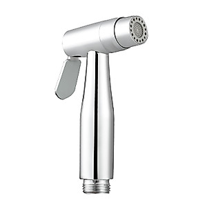 Tecmolog 2 Functions Bidet Toilet Sprayer Head Stainless Steel Bathroom Diaper Sprayer for Personal Hygiene, Chrome, WS024AD
