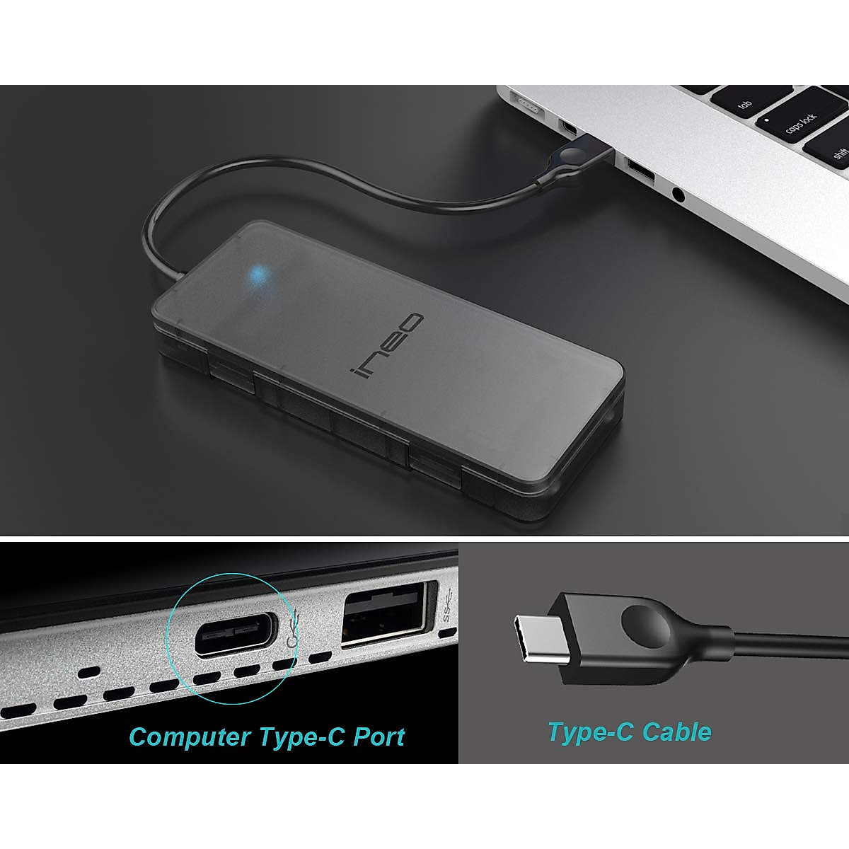 ineo M.2 NVMe (PCIe) SSD Tool-Free Enclosure to USB 3.2 Gen 2 Type C [C2575 M2 NVMe]
