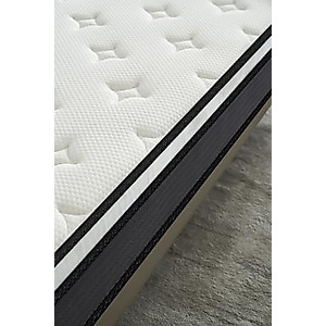 US Pride Furniture Premium 10 Inch Queen Hybrid Mattress, Medium Firmness, Enhanced Lumbar Support, Pillow Top Comfort, and Hypoallergenic Design, Bed in a Box