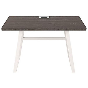 Signature Design by Ashley Dorrinson Modern Farmhouse 47" Home Office Writing Desk, Gray & White