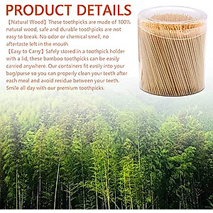 Esmartlife 1500 Count Bamboo Toothpicks,Sturdy Smooth Finish Bamboo Tooth Picks, Cocktail Picks, Toothpicks For Appetizers ,Toothpicks Wood