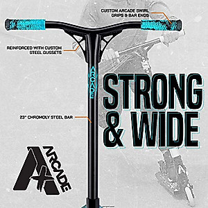 Arcade Pro Scooters Plus Stunt Scooter for Kids 10 Years and Up - Perfect for Intermediate Boys and Girls - Best Trick Scooter for BMX Freestyle Tricks (ARCADE Plus - Ultra Lava)
