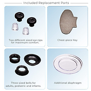 Novamedic Dual Head Sprague Rappaport Stethoscope, Black, 30-inch First Aid Stethoscope for Nurses, Doctors, ETMs, Nursing Homes, Cardiac Diagnostic, Cardiology and Medical Supplies Kit