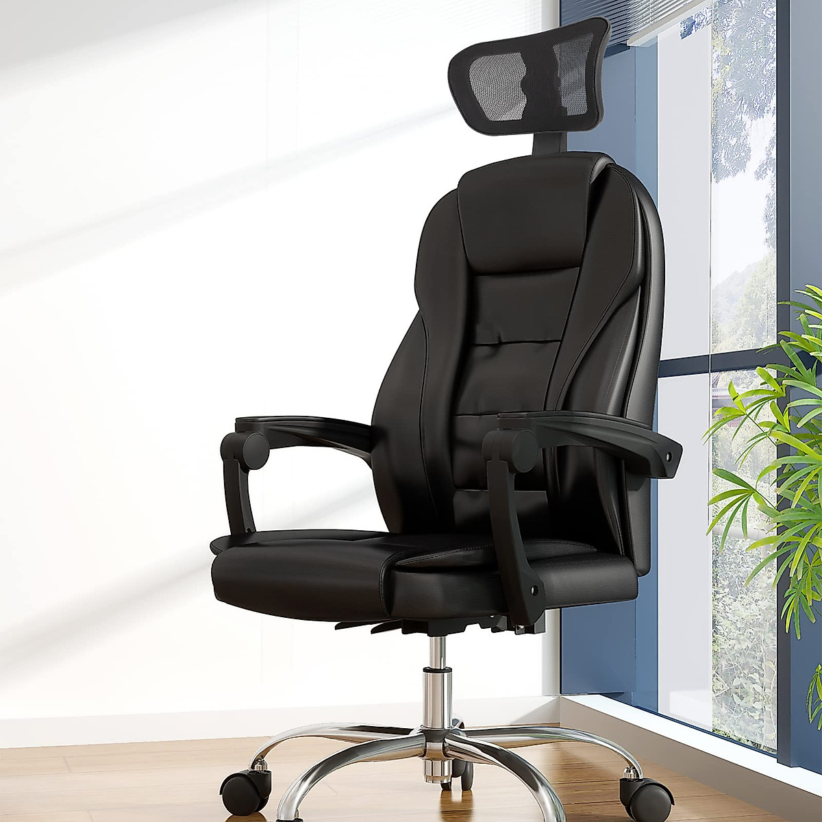 LIFKOME Wheelchair Accessories Chair Mesh Headrest Office Chair Headrest Universal Attachment Neck Support Cushion Height Adjustable Head Pillow for Office Computer Chair Black Adjustable Pillows