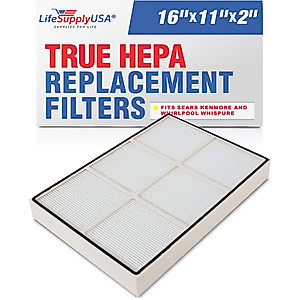 LifeSupplyUSA HEPA Air Filter Replacement Compatible with Kenmore, Whirlpool Models - Easy Install, Effective Particle Filtration, Durable 16x11x2
