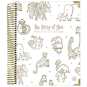 bloom daily planners New Pregnancy and Baby's First Year Calendar Planner & Keepsake Journal with Stickers - Hardcover Scrapbook Memory Book Organizer - (Undated) 8” x 10" - The Story of You