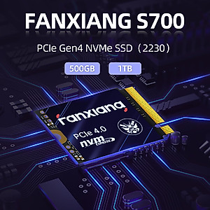fanxiang S700 M.2 2230 1TB NVMe SSD PCIe 4.0 Internal Solid State Drive, Up to 5000MB/s, Compatible with Steam Deck and Surface Pro