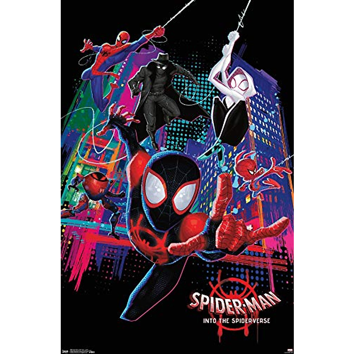 Trends International Marvel Spider-Man - Into The Spider-Verse - Group Wall Poster, 22.375" x 34", Premium Unframed Version