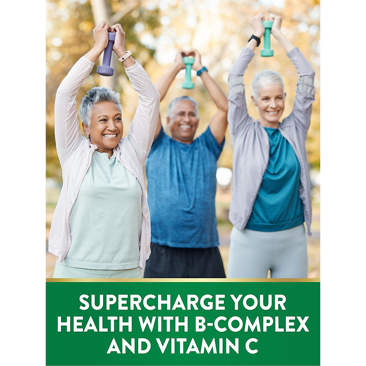 Nature's Truth Vitamin B Complex Plus Vitamin C | 100 Caplets | Vegan, Non-GMO & Gluten Free Supplement