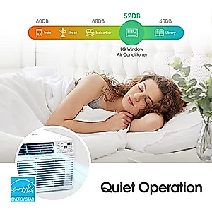 LG 10000 BTU Window Air Conditioners [2023 New] Remote Control WiFi App Ultra-Quite Washable Filter Cools 450Sq.Ft for Medium & Large Room AC Unit air conditioner Easy Install White LW1017ERSM1