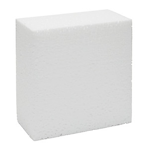 12 Pack Foam Sculpting Blocks for Crafts, Polystyrene Brick Rectangles for Floral Arrangements, Art Supplies (White, 4 x 4 x 2 in)