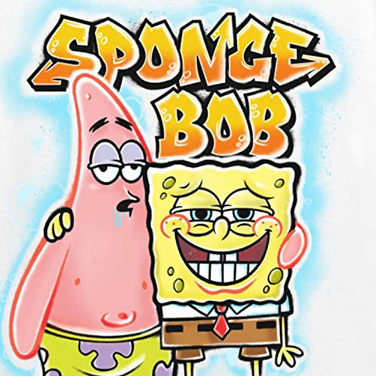 Mens Spongebob Squarepants Classic Shirt - Spongebob, Patrick & Krusty Krab T-Shirt (White, X-Large)