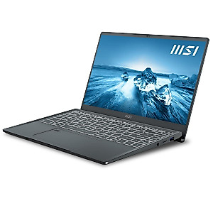 MSI Prestige 14 14" FHD Ultra Thin and Light Professional Laptop: Intel Core i7-1260P GTX 1650 16GB LPDDR4X 512GB NVMe SSD, Thunderbolt 4, MicroSD Card Reader, Win 11 Pro: Carbon Gray A12SC-007