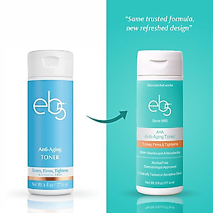 eb5 Aha Anti-Aging Facial Toner with Vitamins and Antioxidants, Tones, Firms & Tightens, Alchohol-Free, Clinically Tested on Sensitive Skin (6 fl oz)