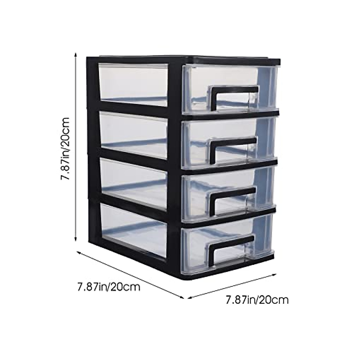 FOMIYES Storage Drawers 4 Layer Drawer Storage Tower Clear Drawers Closet Storage Box Storage Shelf Storage Rack for Office Bedroom Living Room Desk Organizer