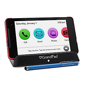 GrandPad Senior Tablet (Renewed) with Phone Capabilities, 4G LTE, Wireless Charger, Stylus, Purchase A Plan at Activation, 1 Month Premium Service Plan Included