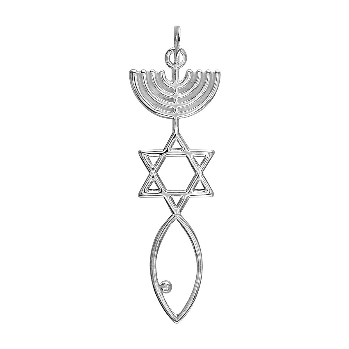 Large Size Messianic Seal Jewelry Charm in Sterling Silver