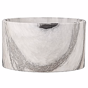 5.7/4.9/4.1 inch Ceramic Succulent Planters Set of 3 Round Indoor Plant Pots Marble Shallow Bowl Planters for Indoor Plants Cactus Aloe Flower Bonsai Home Office Living Room