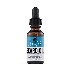JOHNNY B. Beard Oil, Natural Ingredients, Softens and Moisturizes Facial Hair 1 oz.