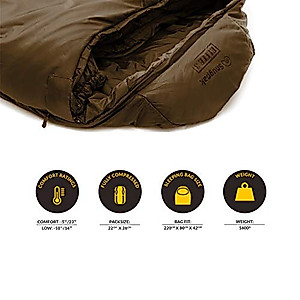 Snugpak Softie Elite 3 Sleeping Bag, 23 Degree, Expanda Panel System for Extra Space, Coyote