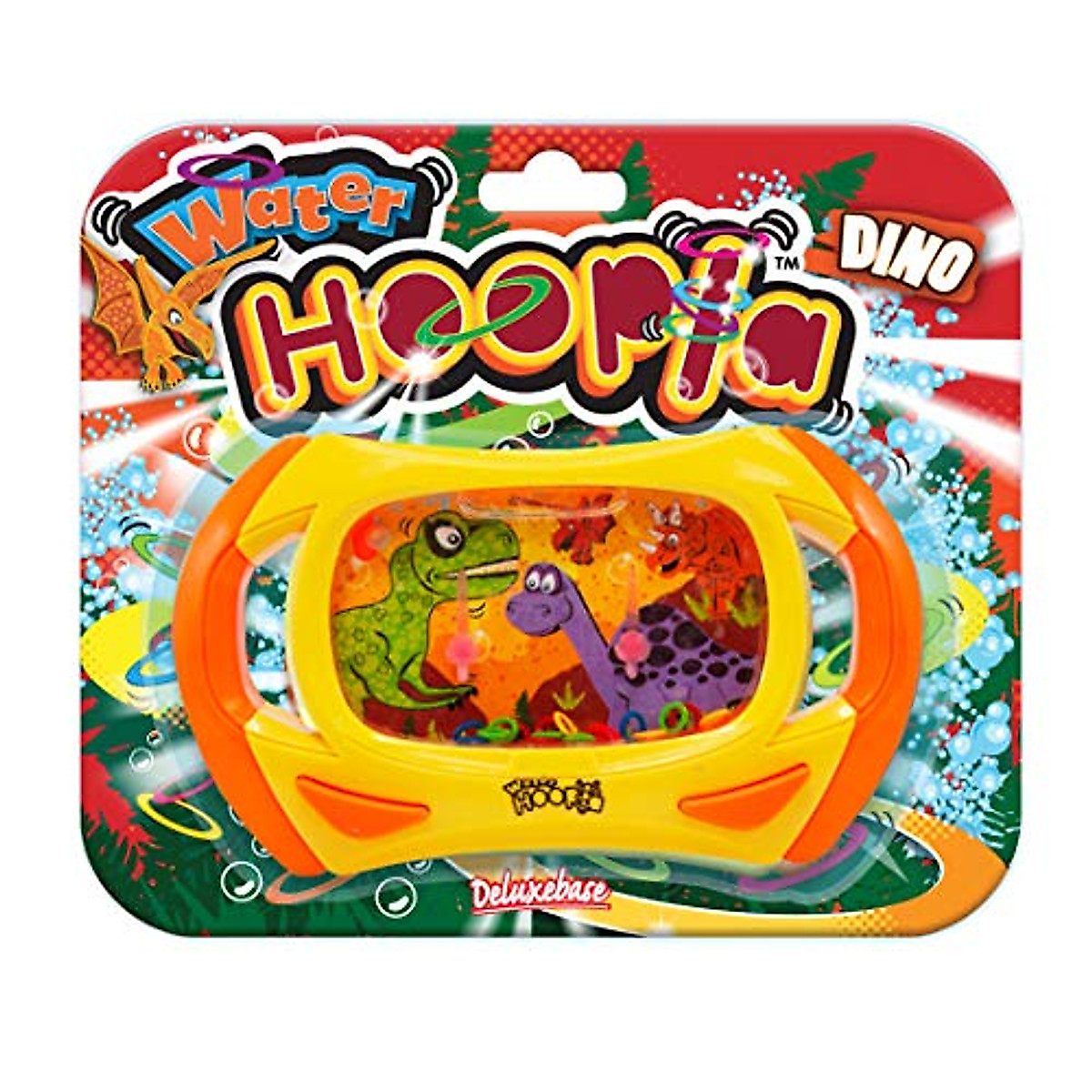 Water Hoopla Water Hoopla - Dinosaur from Deluxebase. Dinosaur Themed Handheld Ring Toss Games for Kids. Portable Retro Mini Arcade Games. Great for Travel Toys, Mini Games and Dino Party Favors.