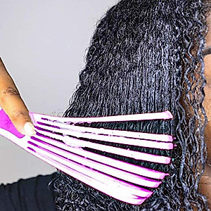 Messen Purple Detangling Brush for Natural Black Hair Detangler for Afro America Textured 3a to 4c Kinky Curly Wavy Eliminate Knots While Exfoliating Your Scalp and Stimulate Blood Circulation(1 Pack)